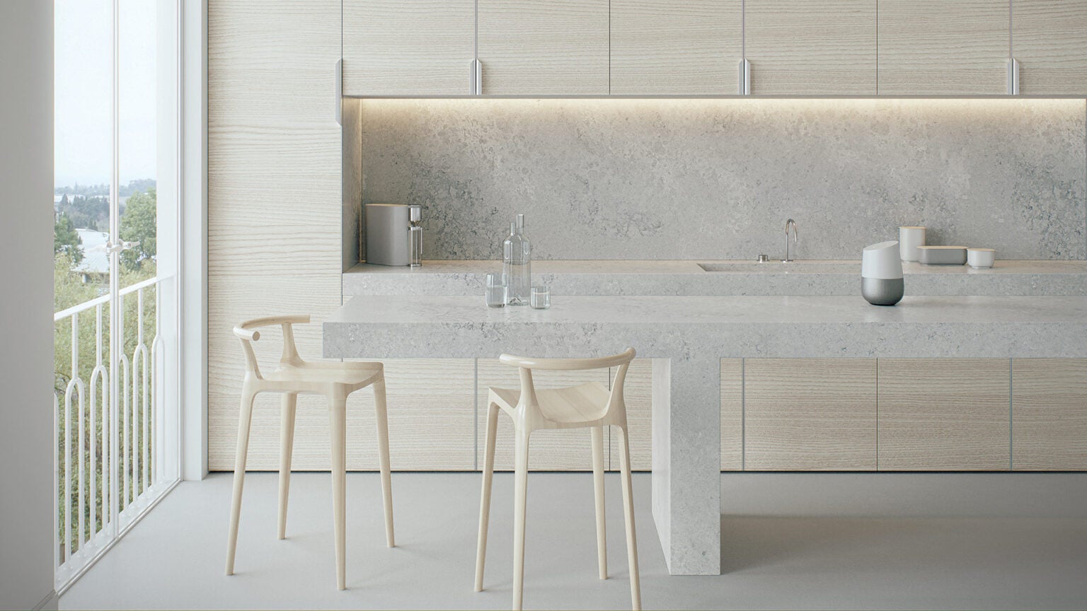 caesarstone cement look